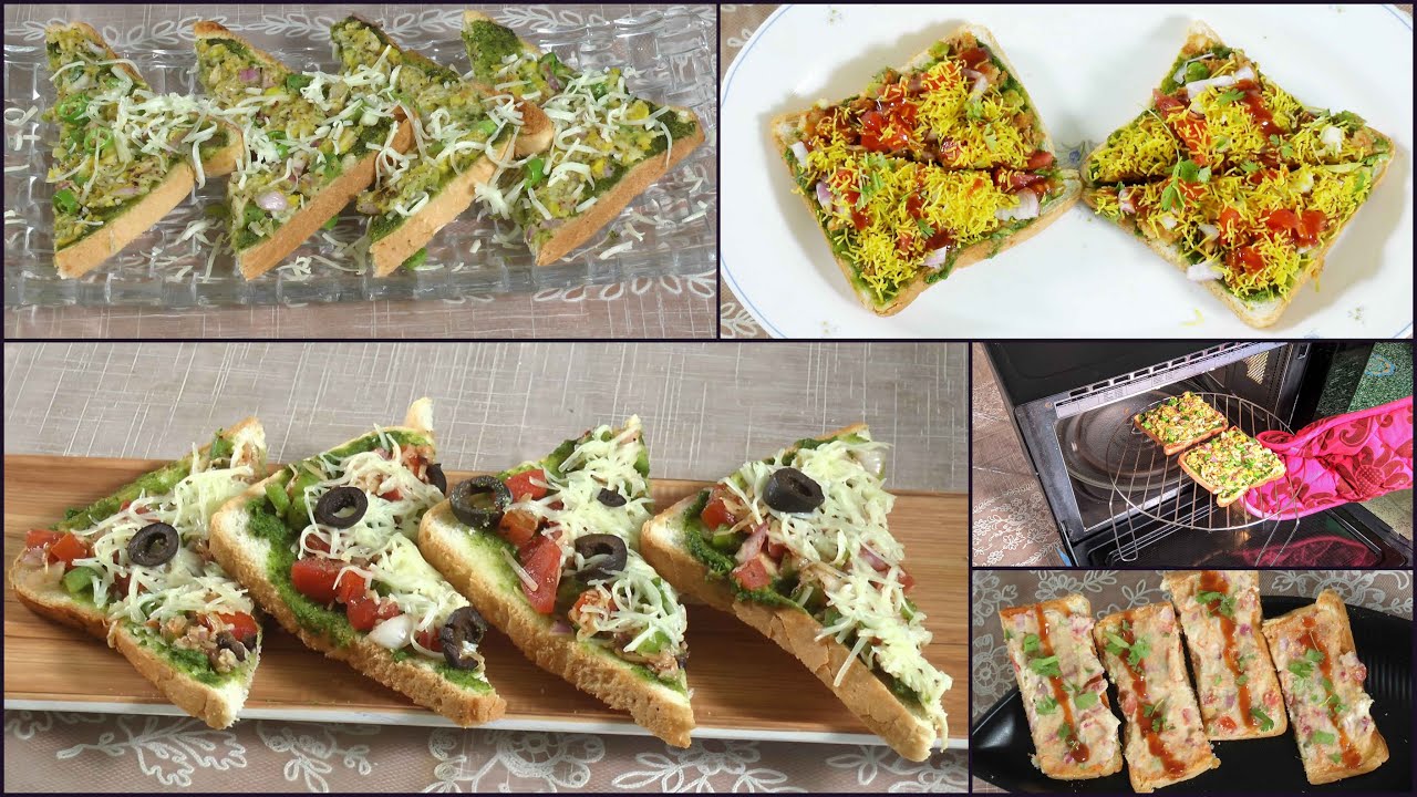 MICROWAVE GRILL MODE RECIPE | 4 TYPES OF TOAST IN GRILL MODE ...